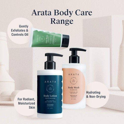 Arata Natural Refreshing Face Wash with peppermint & lemon oil, Flax seeds 50ml_ | eBay