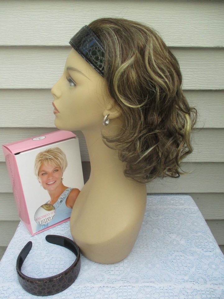 Toni Brattin Wig Detachable HEADBAND CURLY FALL Hairpiece BROWN/BLONDE ...