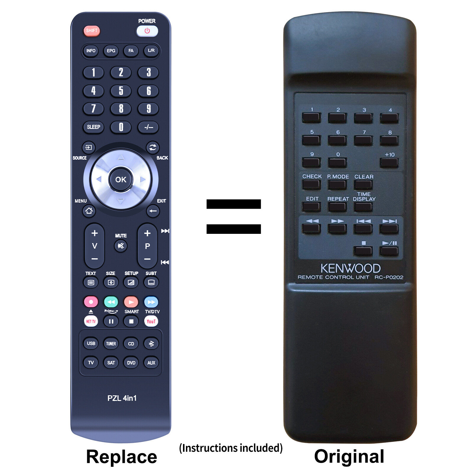 New RC-P0202 Replacement Remote Control For KENWOOD DP2080, DP-2080 | eBay