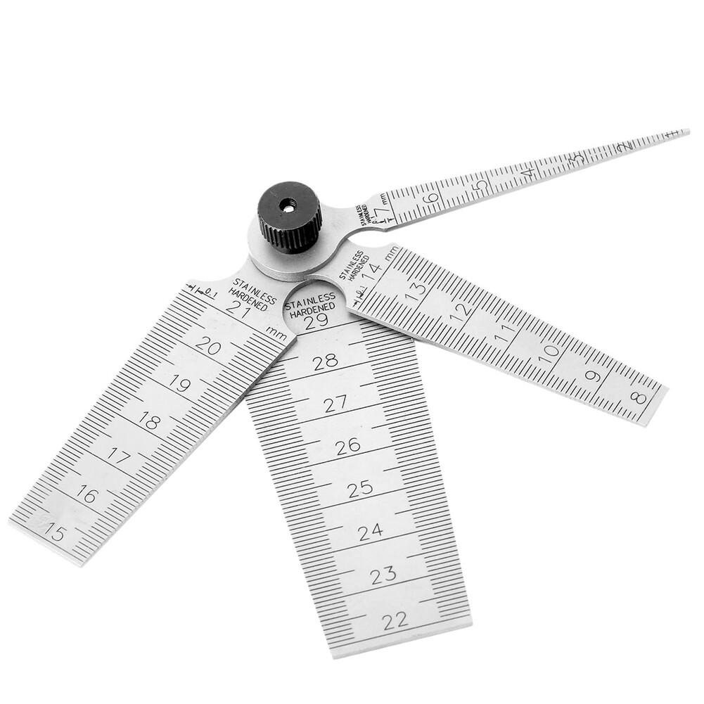 Metric Wedge Ruler Wood Working Aperture Scale Steel Taper Gauge 0-29mm ...