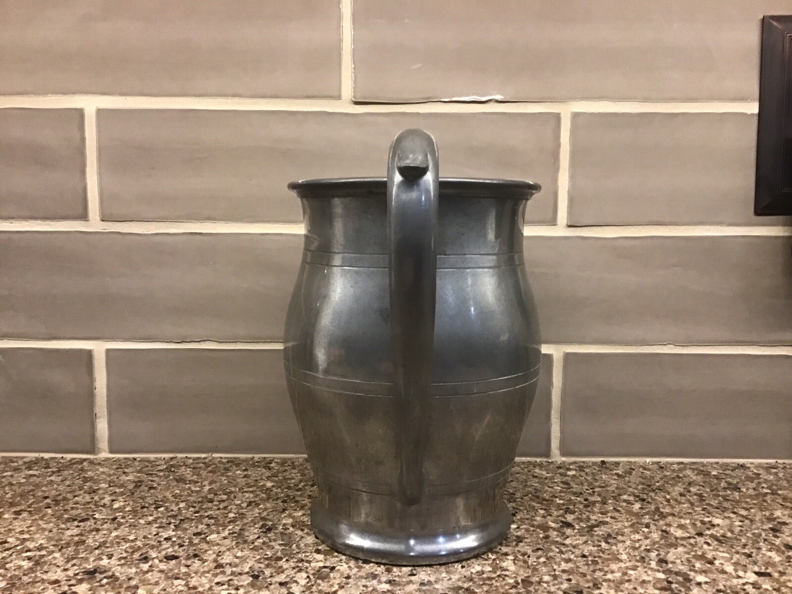 Very rare. Early Antique Primitive Pewter Water Pitcher - MARKED PEWTER ...