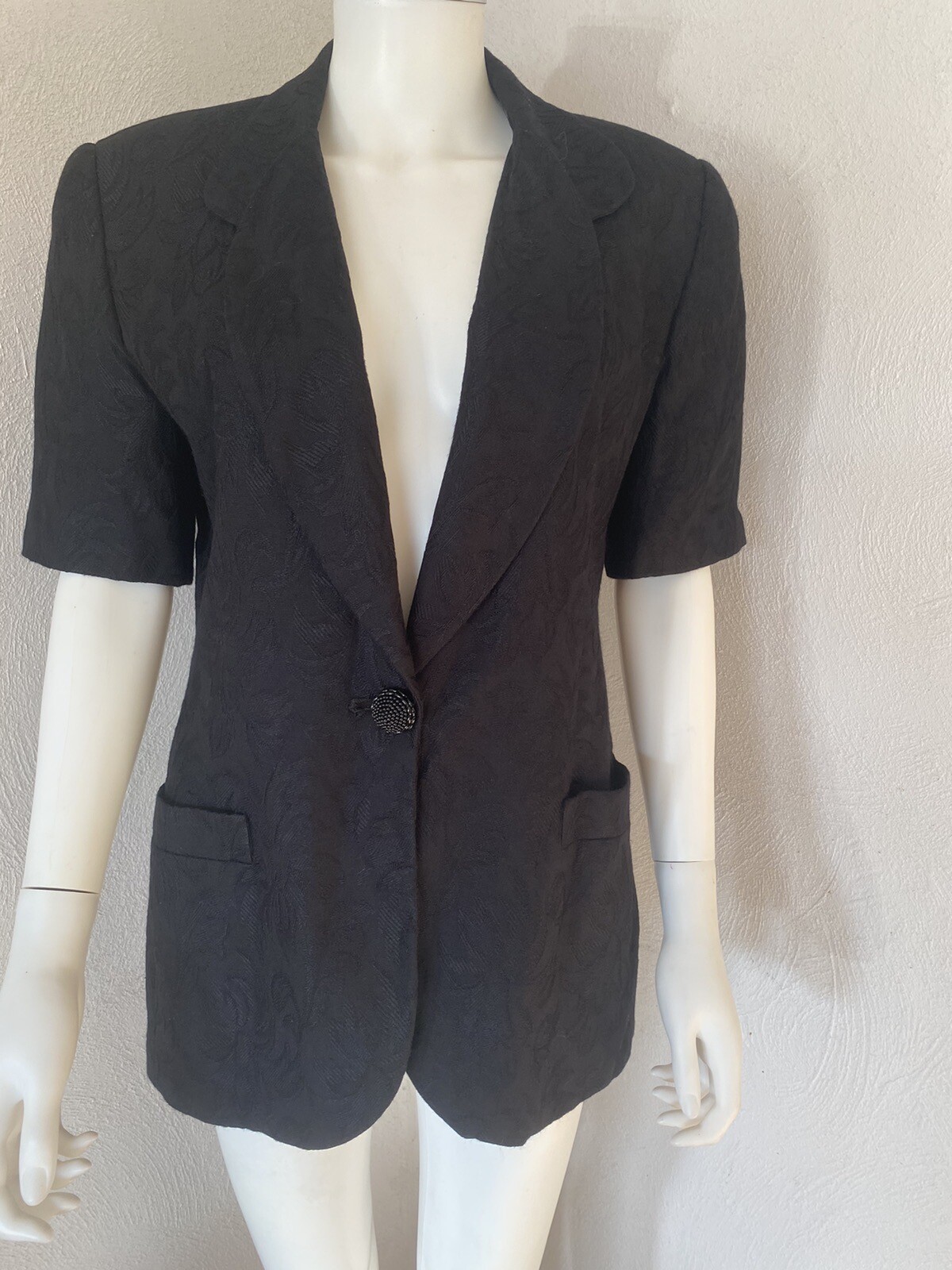 Vintage, Christian Dior Jacket, Jacquard Black, W… - Gem