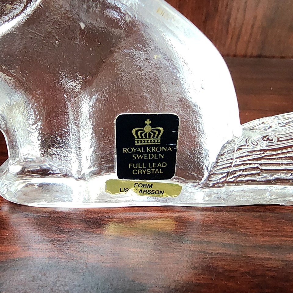 Lisa Larsson Larson Crystal Glass Fox, Royal Krona Sweden | eBay