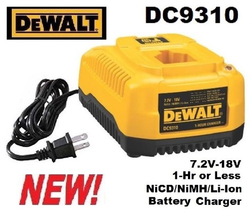 DeWalt OEM DC9310 7.2V~18V Fast Battery Charger NiCd/NiMh/Li-Ion **NEW ...
