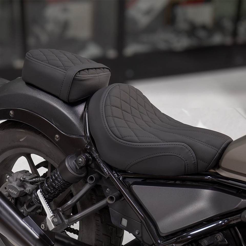 For Honda Rebel 300 Rebel 500 CMX300 CMX500 Front Driver Black Solo ...