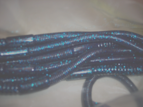 Manns 12" Jelly Worm June Bug Bass Fish Lure 6 Pk Manns Worm Lure ...