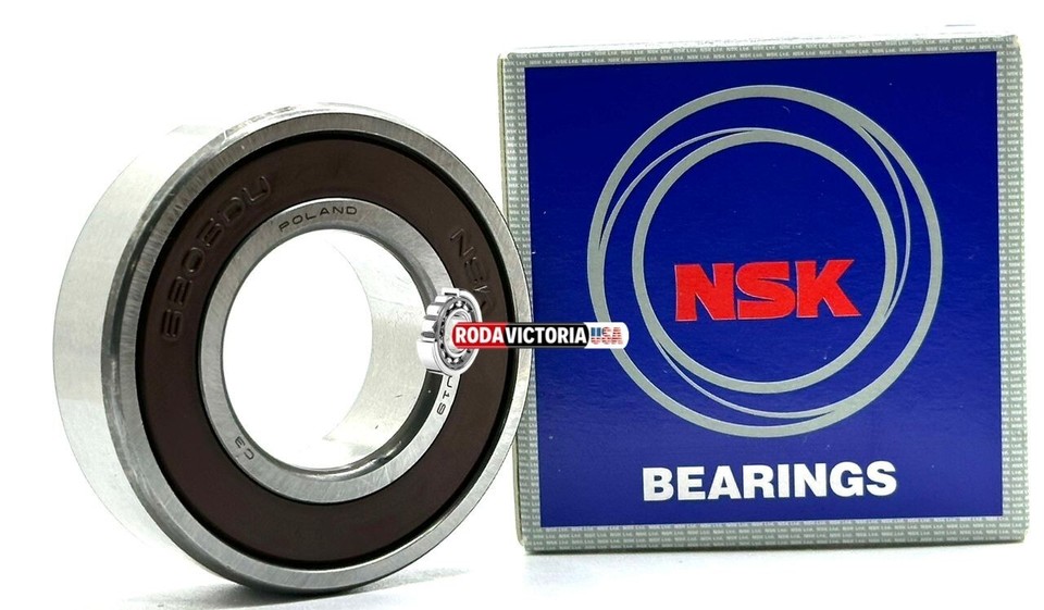 NSK 6205 DDU DEEP GROOVE BALL BEARING, RUBBER SEALED 25x52x15mm 6205 ...
