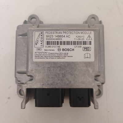 JAGUAR XF PEDESTRIAN PROTECTION CONTROL MODULE ECU 9X2314B654AC X250 ...