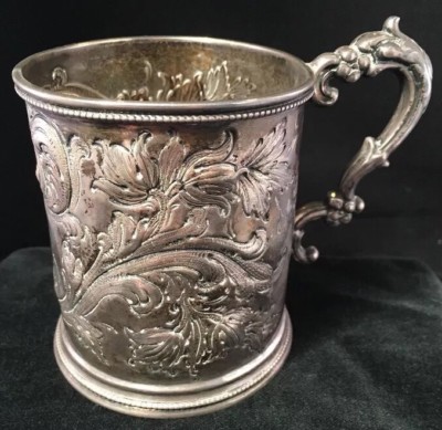 Rare Southern Coin Silver Mug / Cup By Young & Co. New Orleans | eBay