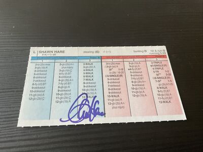 STRAT-O-MATIC Signed Shawn Hare 1994 Mets | eBay