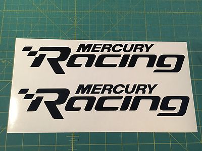 2014 Mercury Racing Black Sticker Decal | 2 Pieces | OE