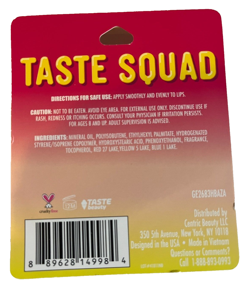 NEW ~ TASTE SQUAD ~ AWESOME CANDY BAR CRUNCH CANDY FLAVORED LIP GLOSS ...