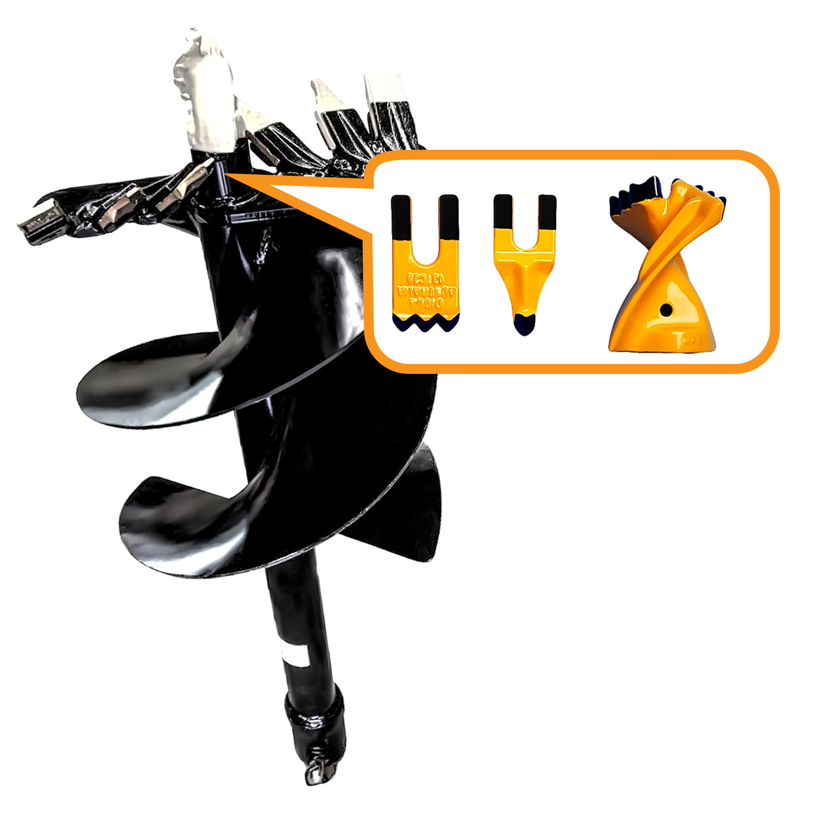 600mm Auger Drill Bit - Post Hole Earth Augers Boring Tungsten 12 Inch ...