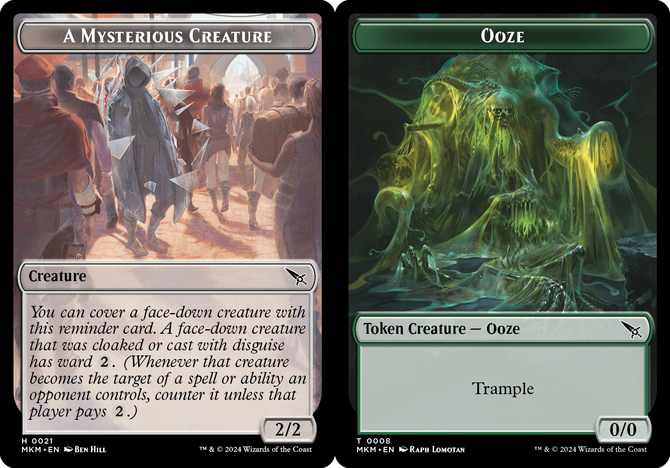 MTG A Mysterious Creature (0021) // Ooze (0008) Double-sided Token NM ...