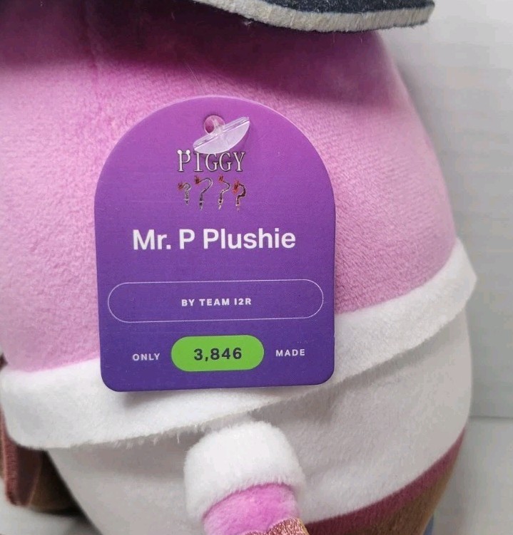 Makeship Mr. P Plushie By Team i2R Roblox Piggy Pig 64 Stuffed Plush - NEW! | eBay
