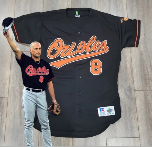 VINTAGE AUTHENTIC CAL RIPKEN JR ORIOLES JERSEY 48 XL RARE GREY RUSSELL ...