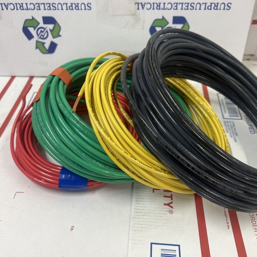YOUR CHOICE LENGTH/COLOR #10 THHN THWN 10 AWG GAUGE BLACK WHITE GREEN ...