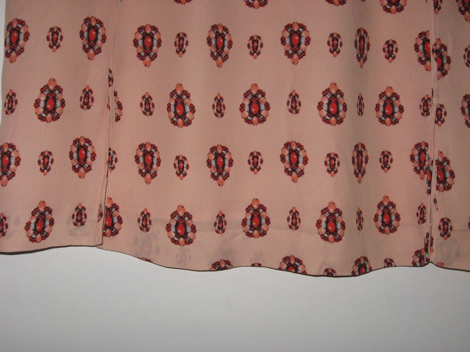 ALANNAH HILL PINK PATTERNED SILK SKIRT "SHE CAN"T EVEN TYPE" SIZE 14 ...
