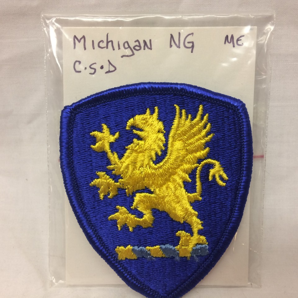 Vintage Military Patch Michigan National Constabulary Force Blue Border ...