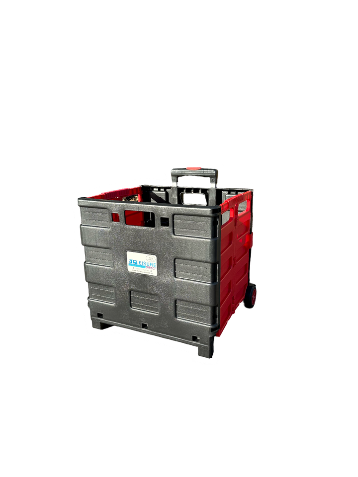 LEISURE DIRECT FOLDING HEAVY DUTY SHOPPING BOOT CART CRATE TROLLEY ...