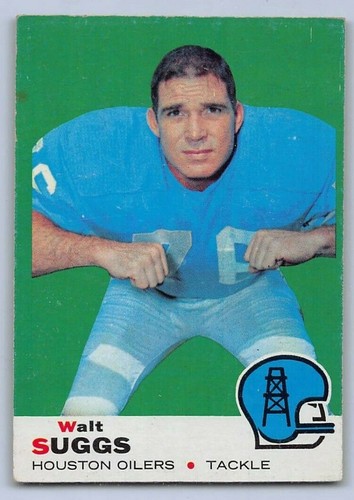 1969 WALT SUGGS - Topps Football Card- # 118 - HOUSTON OILERS | eBay