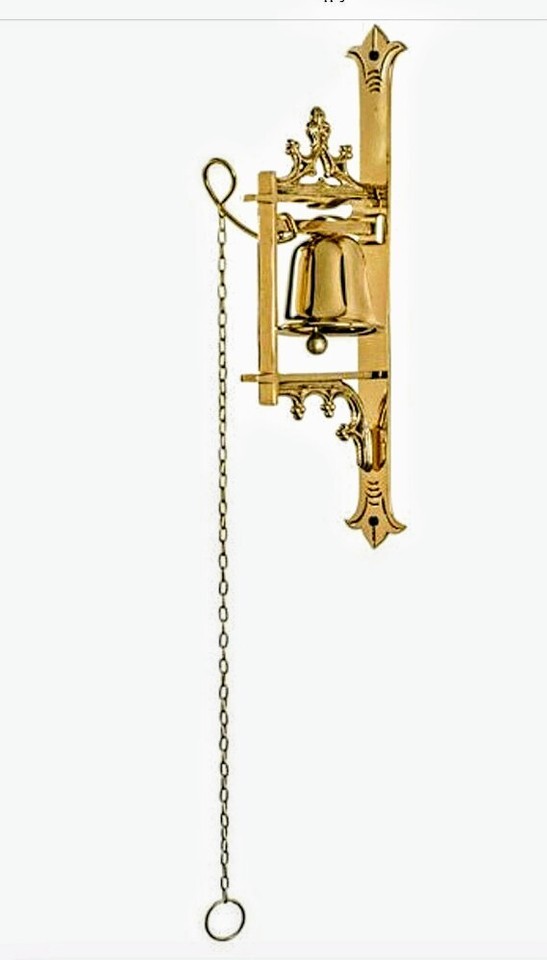 Single Sanctuary Wall Bell Style 17 3/4" H + Chain 24" L Catholic | eBay