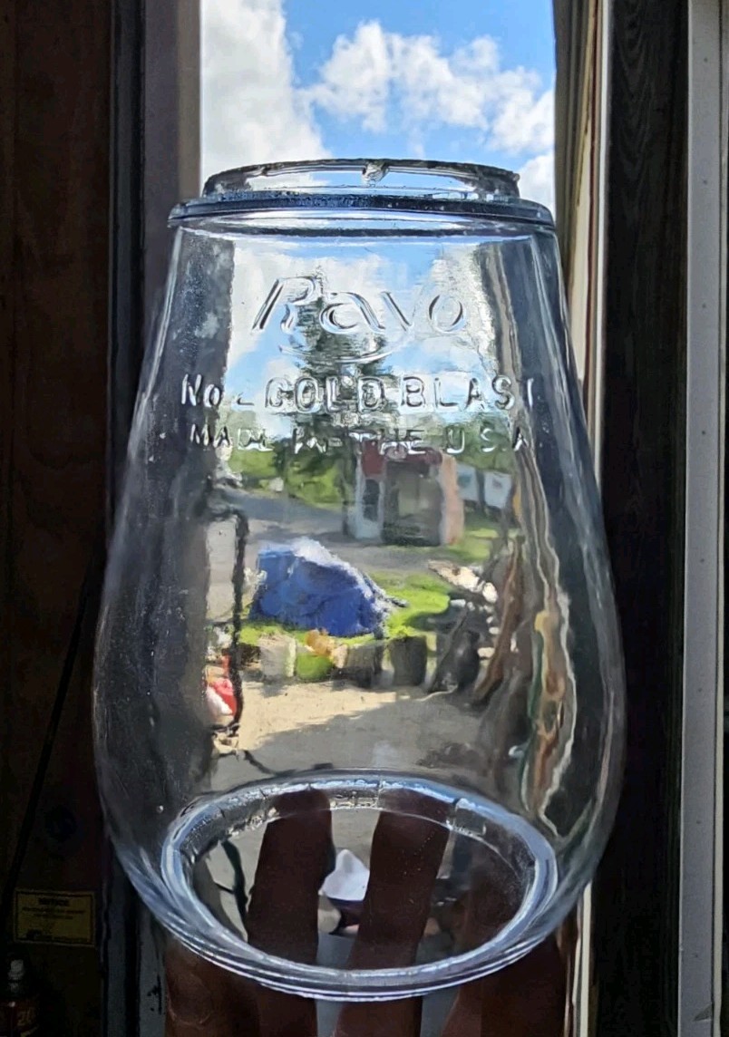 Ice Blue RAYO No 2 COLD BLAST Tubular Lantern Glass Globe For Railroad ...
