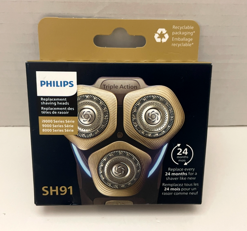 -New- Genuine Philips SH91/50 Replacement Shaving Heads i9000 9000 8000 ...