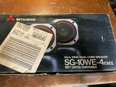 NOS Mitsubishi 30 Watt 10cm 2Way Dual Corn Speakers-1985 Auto Car SG ...