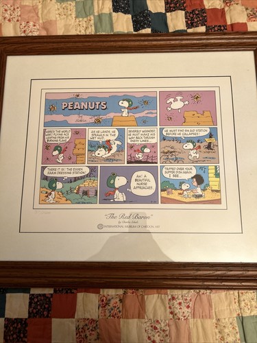 Peanuts The Red Baron Lithograph International Museum Cartoon Art 317 ...
