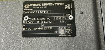 NORD DRIVESYSTEMS SK 9052.1 N210TC GEAR UNIT SK9052.1/N210TC NEW 2022 | eBay