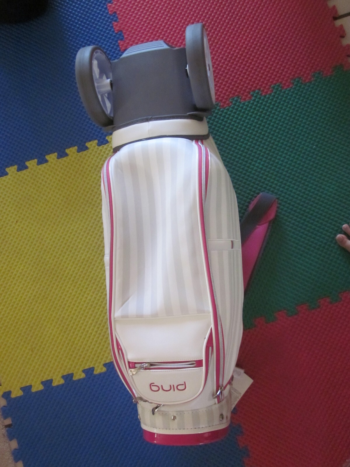 PING Golf Club Bag Caddy Bag with Rollers Large Wheels 5 Divisions CB ...