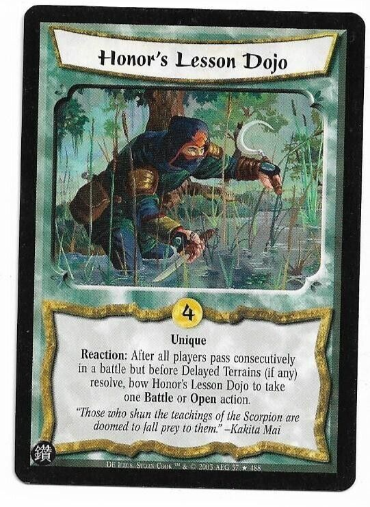 L5R: *HONOR'S LESSON DOJO* - Diamond Edition - Legend of the Five Rings ...