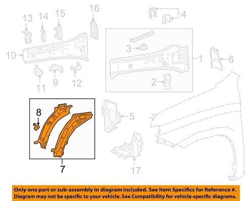 GM OEM 19-23 Sierra 1500 Fender Inner Components-Rail Extn 84513502 | eBay