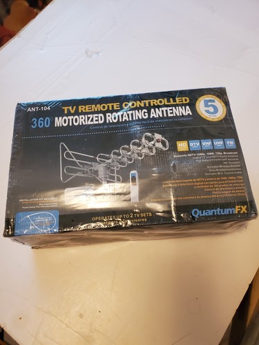 Quantum FX ANT-104 TV REMOTE CONTROLLED MOTORIZED ROTATING ANTENNA 360 ...