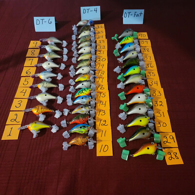 Rapala DT-4 Deep 18 Colors, DT-6 Deep 10 Colors, DT-Fat-03 Shallow 14 ...