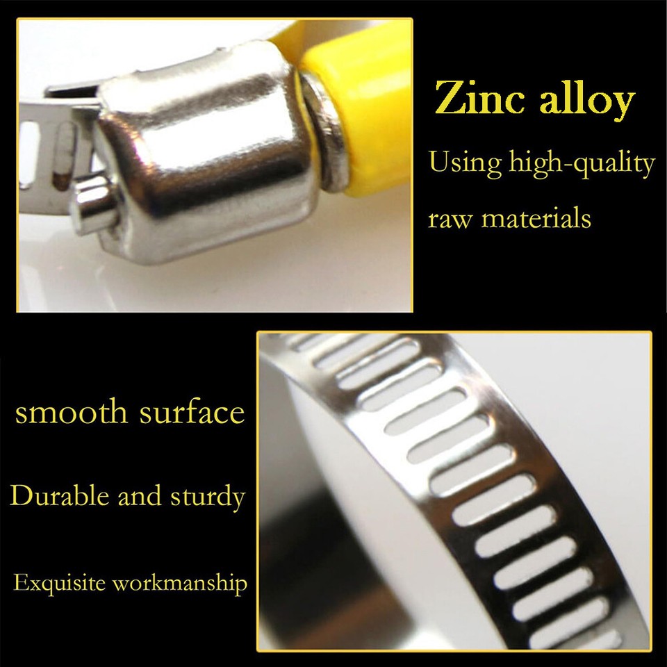 Butterfly Garden Hose Clips Zinc Alloy Domestic Clamps Pipes 8mm - 40mm ...