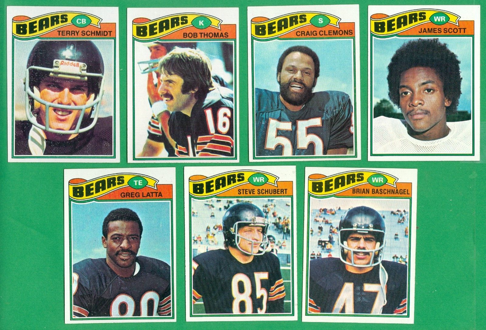 1977 TOPPS CHICAGO BEARS TEAM SET NM/MT PLANK RC WALTER PAYTON 2ND CARD ...
