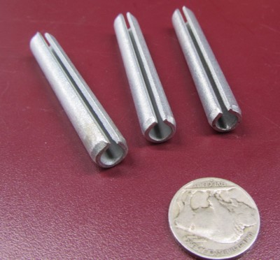 Zinc Plate Steel Slotted Roll Spring Pin, 3/8" Dia x 2 1/2" Length, 10 ...