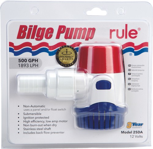 Rule Industries 12V Bilge pumps 500gph 25DA | eBay