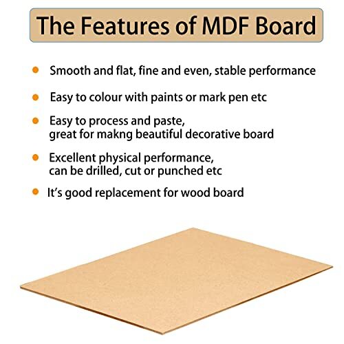 A3 MDF Wood Boards for Crafts 2mm Medium Density Fiberboard Wooden ...