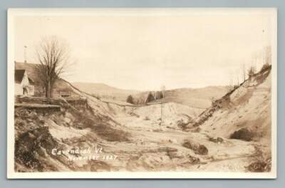 Hurricane Flood Damage CAVENDISH Vermont RPPC Antique Disaster Photo ...