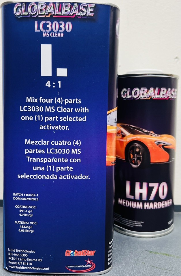 GlobalBase Gloss 4:1 Clear coat Gallon W/ MED Hardener (SIMILAR TO ...
