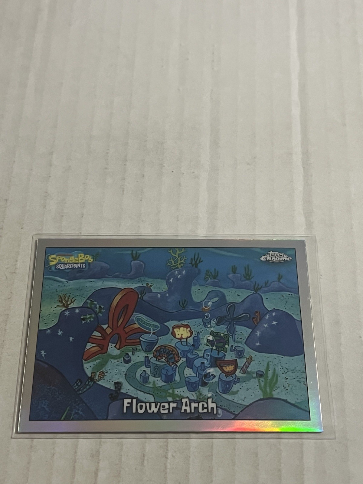 2025 Topps Chrome SpongeBob Flower Arch Refractor | eBay