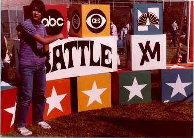 1980s Man Posing Beside ABC CBS NBC Battle Of The Network Stars Set ...