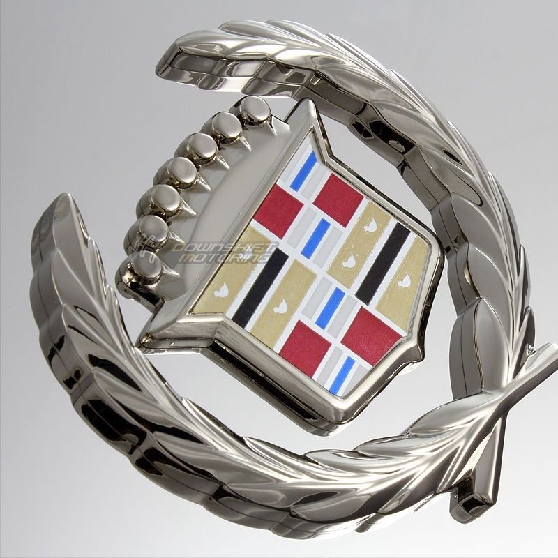 CADILLAC Wreath Logo Front Mirror Stainless Steel License Plate Frame ...