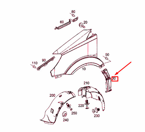MB SPRINTER 906 FRONT RIGHT FENDER BOTTOM PANELING A9066302107 NO DUTY ...