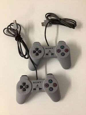 PlayStation Sony SCPH-1080 Wired Controllers (2 controllers) - Gray | eBay