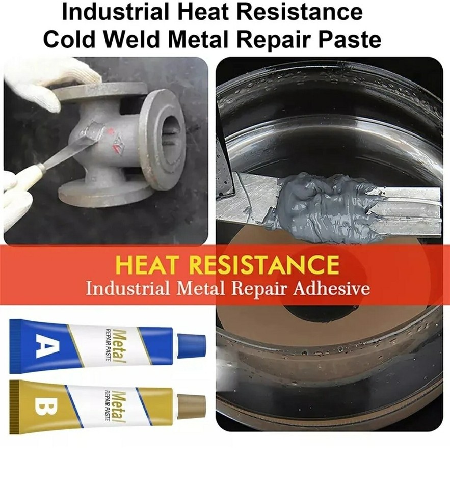 100g Industrial Heat Resistance Cold Weld Metal Repair Paste Adhesive A ...