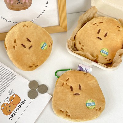 Cute Cartoon Smile Potatoes Coin Purse Plush Keychain Pendant Portable ...